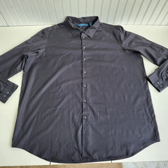 Perry Ellis | Shirts | Perry Ellis Mens Dress Shirt Black Textured ...